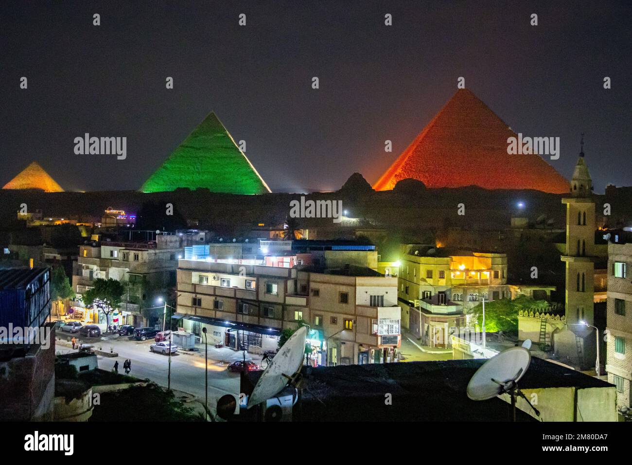 HOTEL TERRACE AND THE CITY'S POPULAR QUARTER LIT UP FOR THE SOUND AND ...