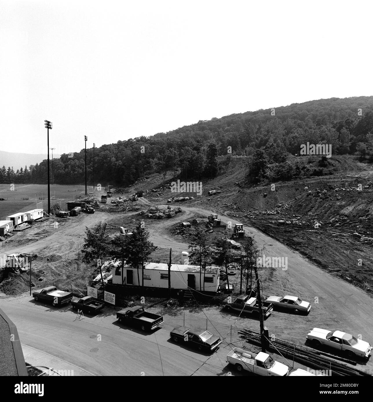 An aerial view of the sports complex under construction at the United ...
