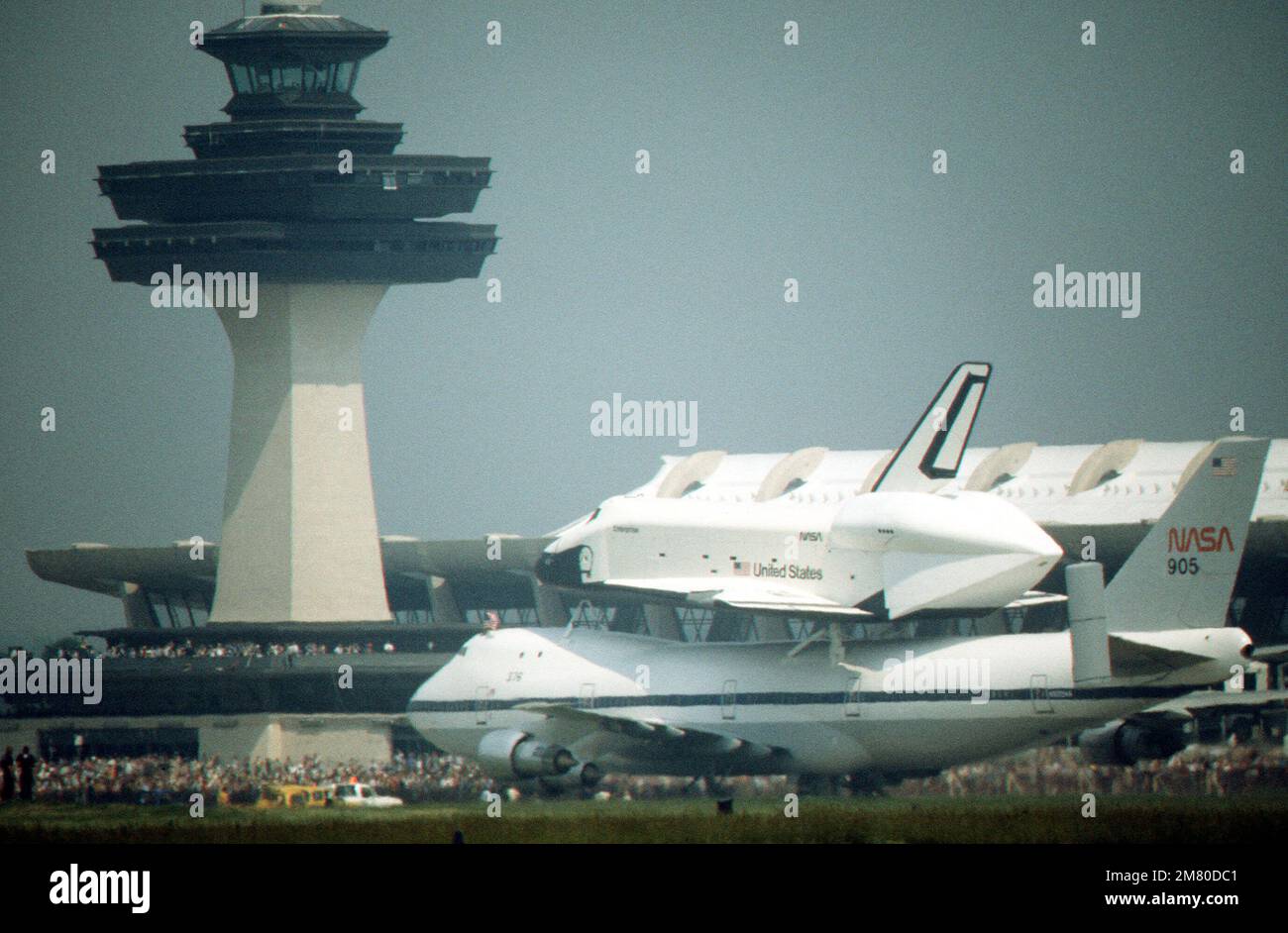 The Space Shuttle Orbiter Enterprise (OV-101) during a public dispaly ...