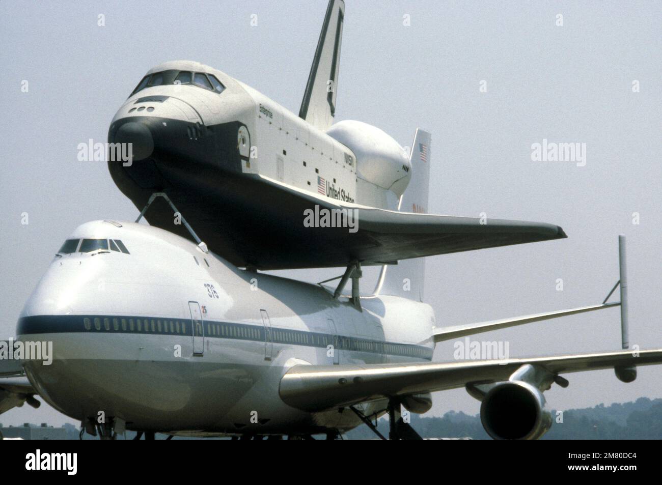 The Space Shuttle Orbiter Enterprise (OV-101) during a public display ...