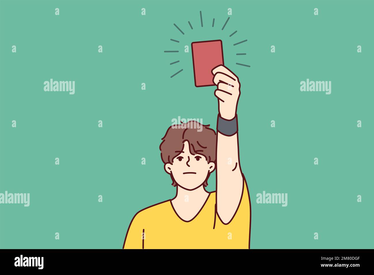 Red card from arbitrator hi-res stock photography and images - Alamy