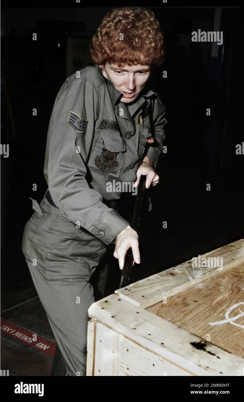 STAFF Sergeant Nancy Thinnes of the 64th Aerial Port Squadron (AFRES ...