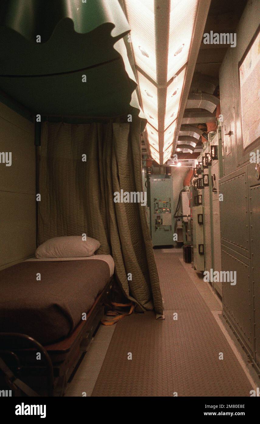 An interior view of a Minuteman II intercontinental ballistic missile ...