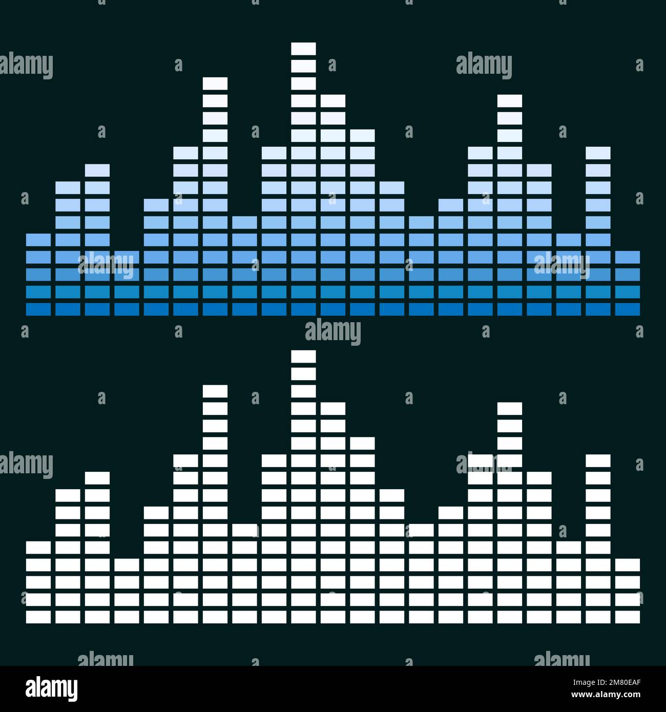 Frequency audio waveform, music wave HUD interface elements, voice ...
