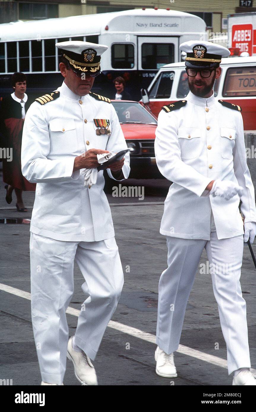 CAPT. Joseph F. Brennan, Chaplain Corps, arrives for the commissioning ...