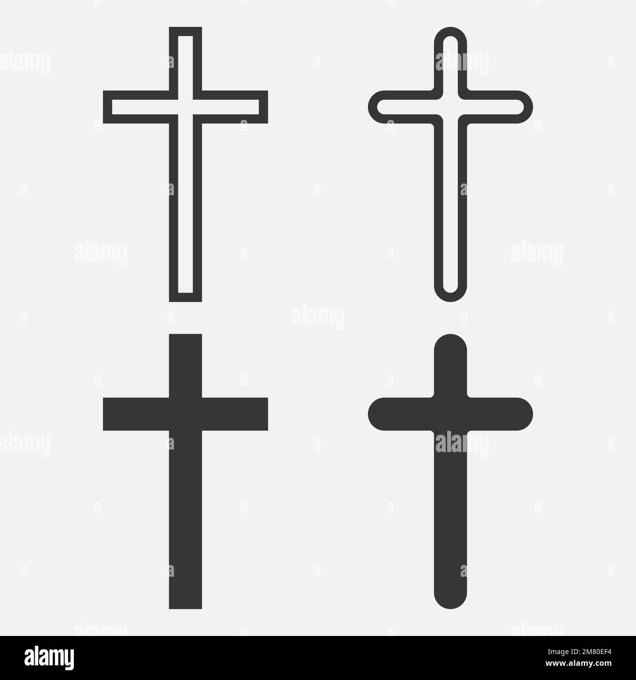 Christian Cross icon logo app, UI. Vector illustration. Eps 10 Stock ...