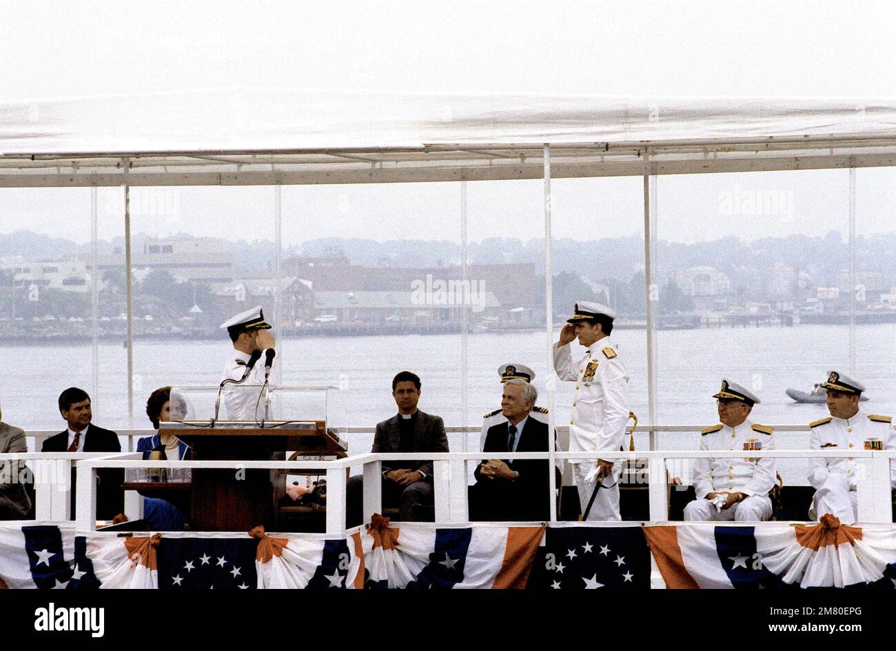 CAPT William L. Powell Jr., left, assumes command of the nuclear ...