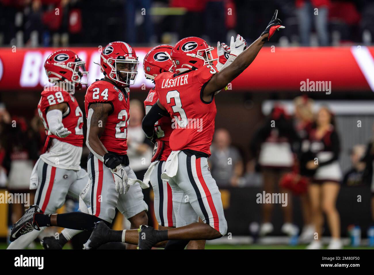 Inglewood, United States. 09th Jan, 2023. Georgia Bulldogs defensive ...