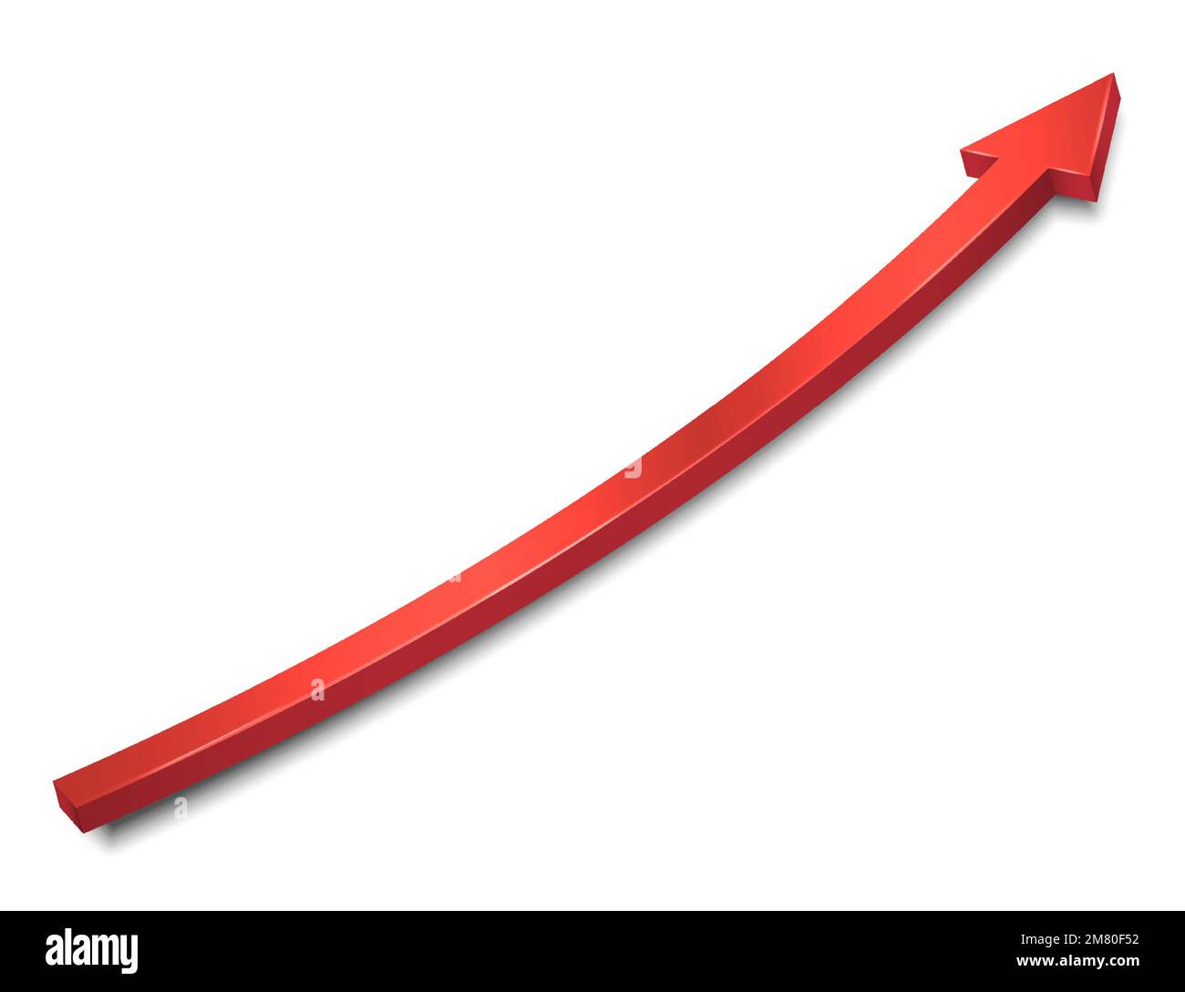 Red arrow. 3d UP financial graph isolated on white background. Vector ...