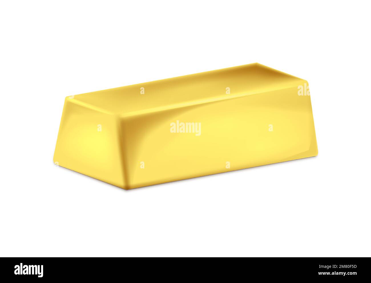 Gold bar isolated on white background. Vector illustration. Eps 10 Stock Vector Image & Art - Alamy