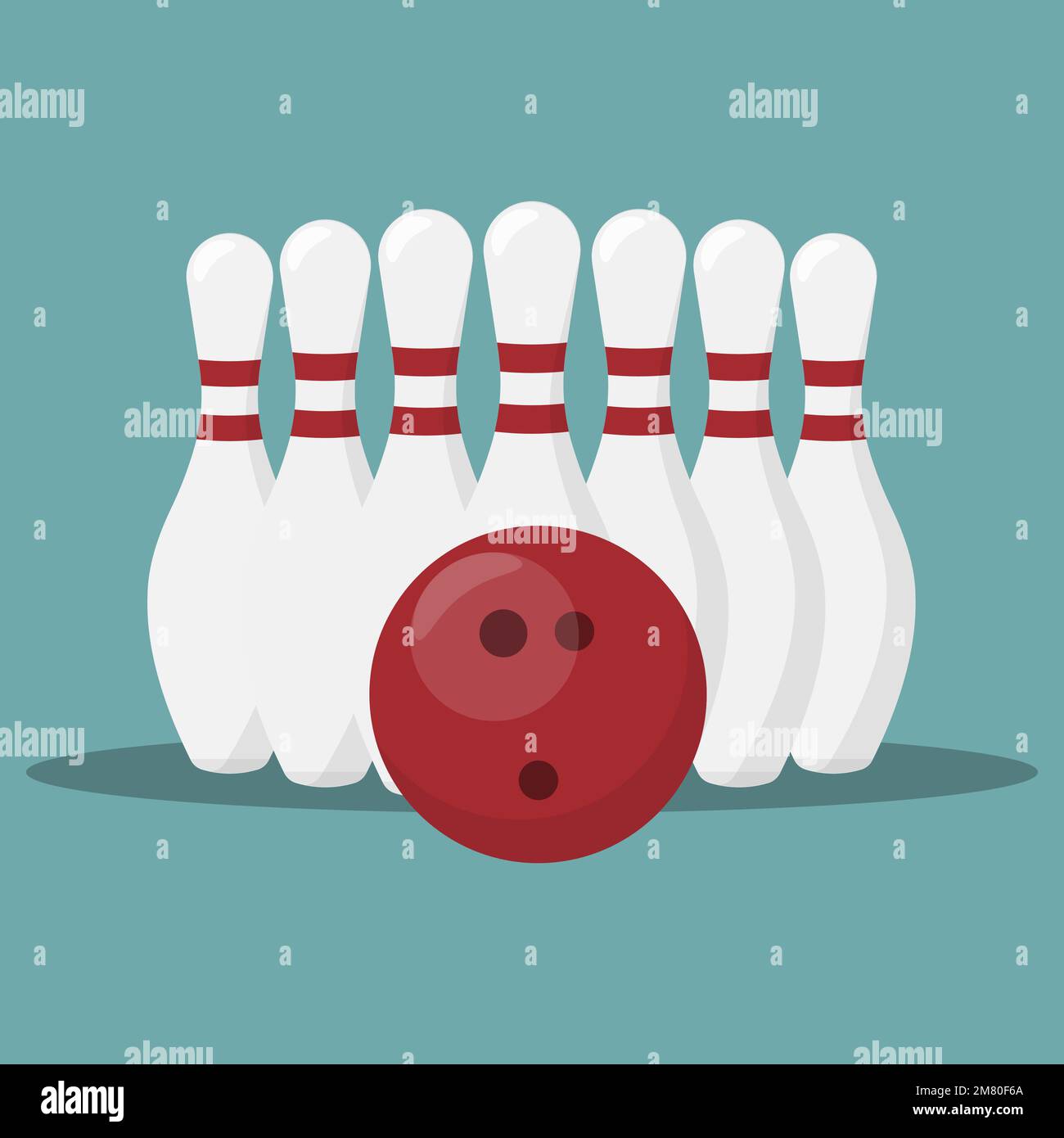10 pin bowling illustration Stock Vector Images - Alamy