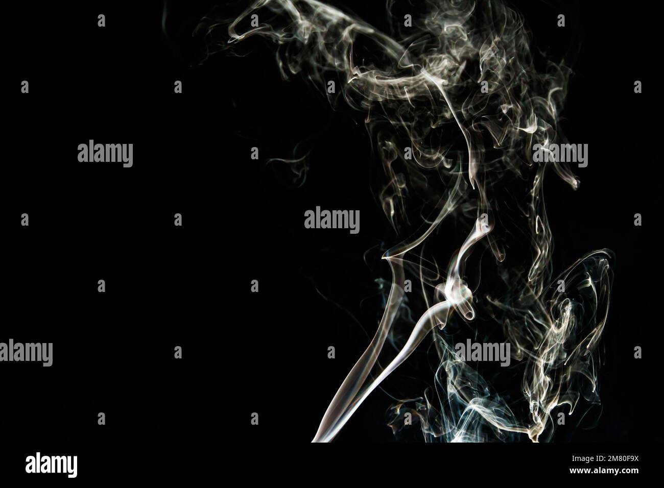 Smoke effect texture. Isolated background. Black and dark backdrop ...