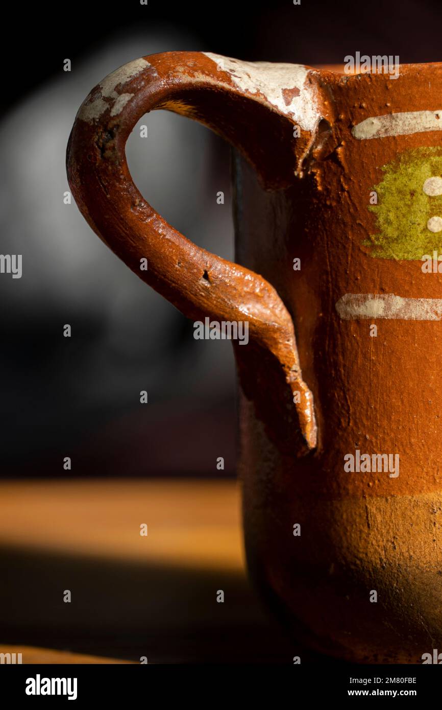 luz sol clay cup, natural clay with pigment, small coffee cup with ...