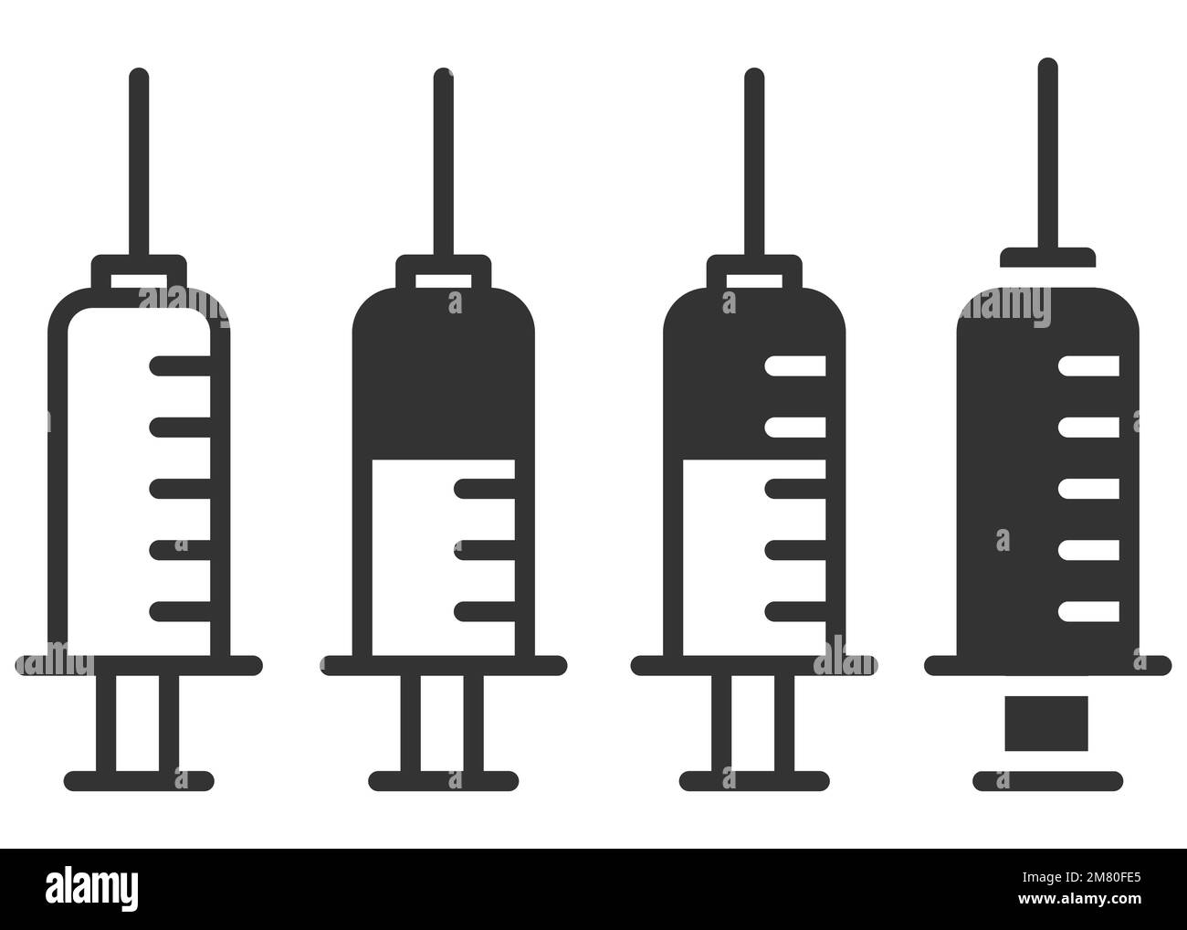 Medical syringe injection icon. Vector illustration. Eps 10 Stock ...