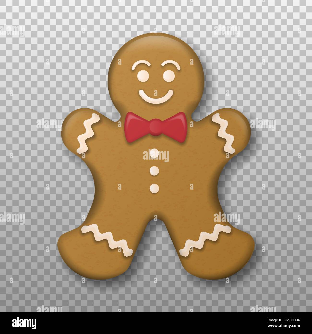 Holiday gingerbread man cookie. Happy new year decoration. Merry ...