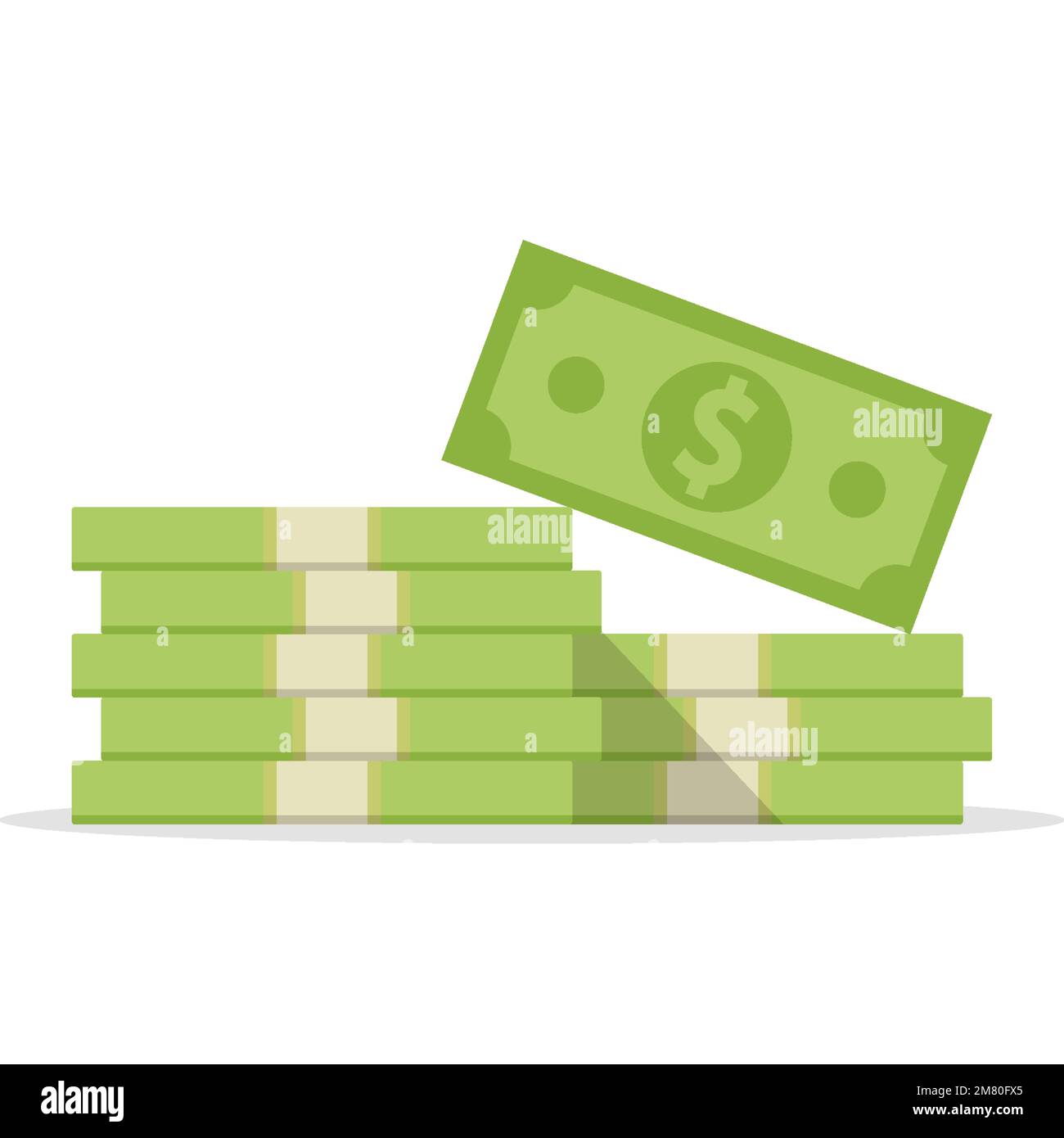 Stack of Money. Dollars banknotes. Cash money. Vector illustration. Eps ...