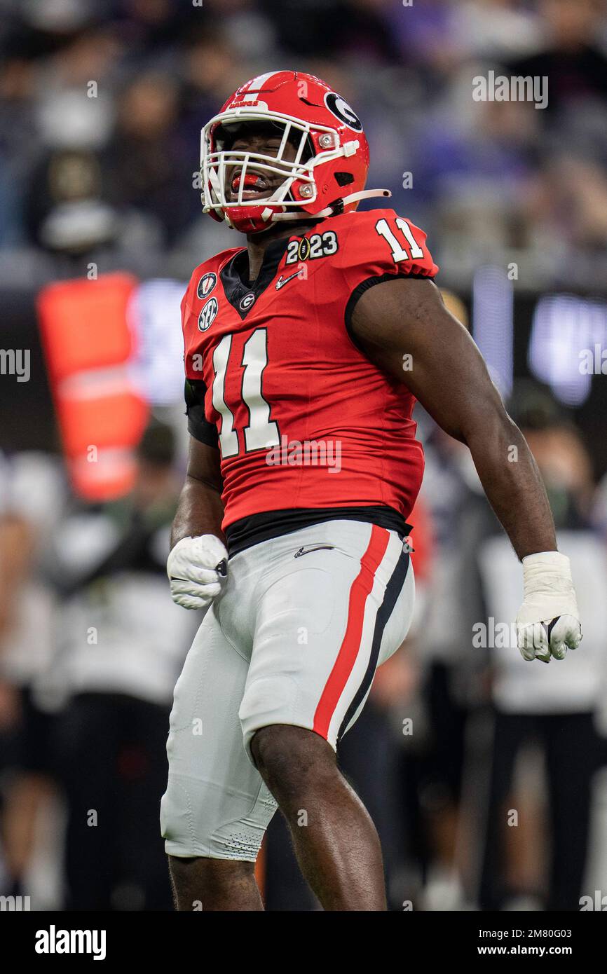 Georgia Bulldogs linebacker Jalon Walker (11) celebrates during the ...