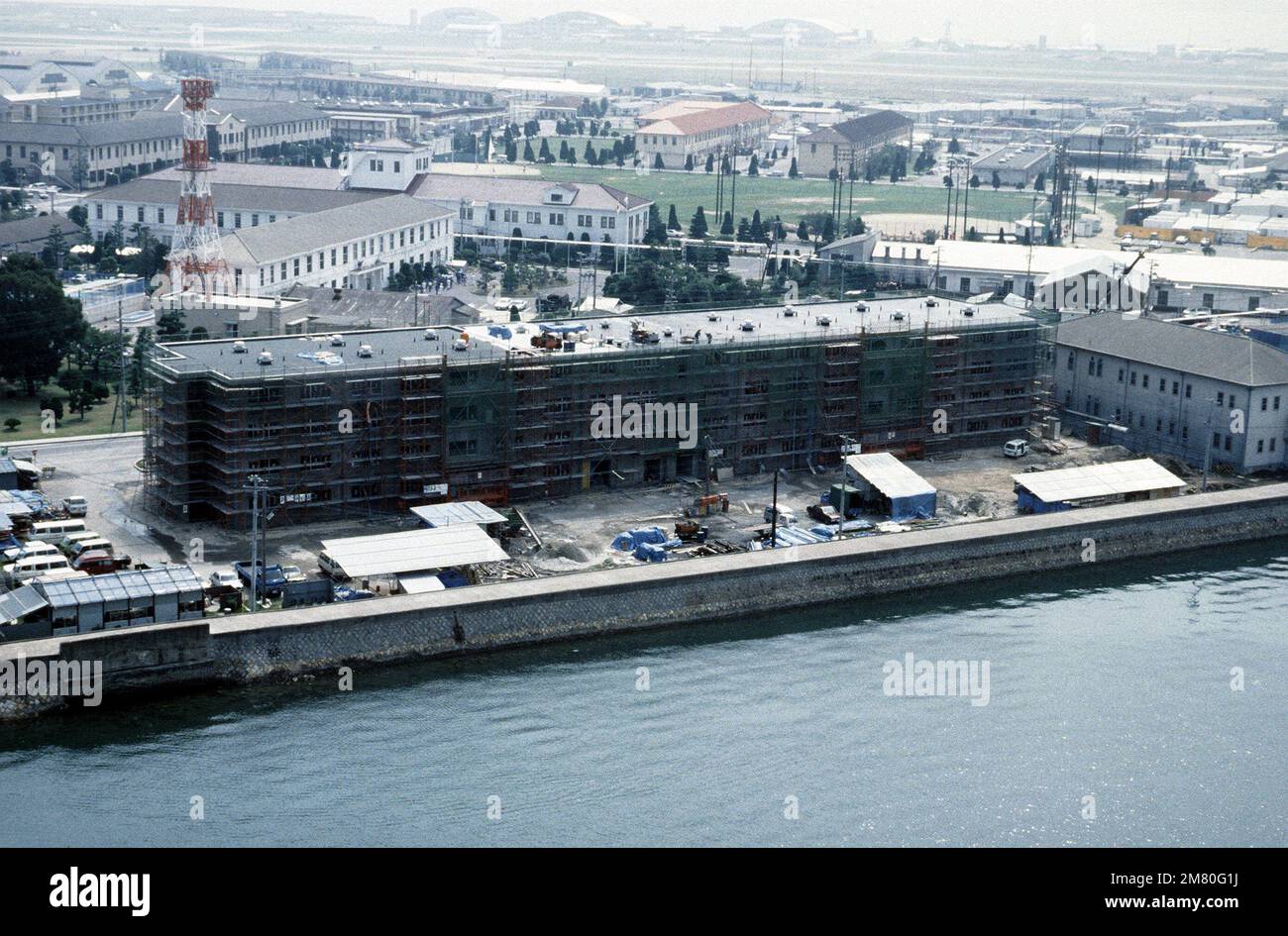 An aerial view, taken from over the Monzen River, of the new bachelor ...