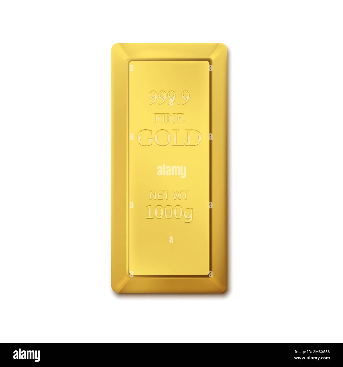 Gold bar isolated on white background. Vector illustration. Eps 10 Stock Vector Image & Art - Alamy