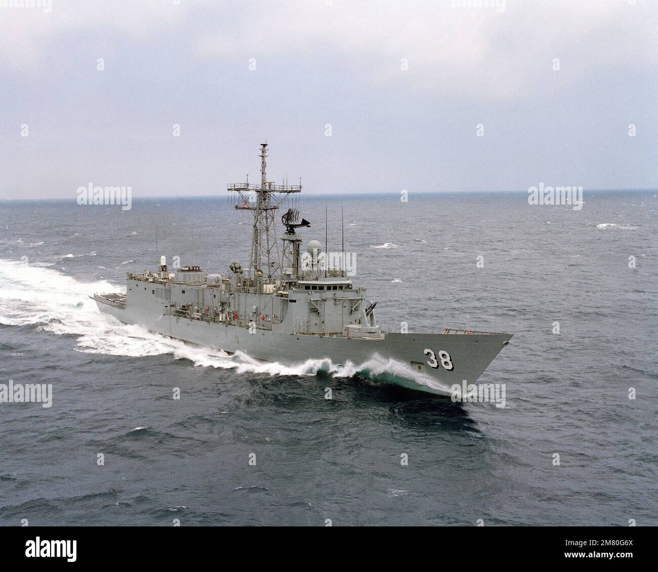 Aerial starboard bow view of the guided missile frigate CURTS (FFG 38 ... Aerial starboard bow view of the guided missile frigate CURTS (FFG 38 ...