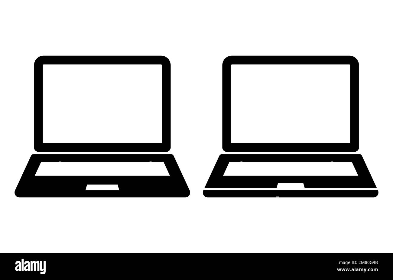 Laptop icon set. Computer icon. Vector illustration. Eps 10 Stock ...