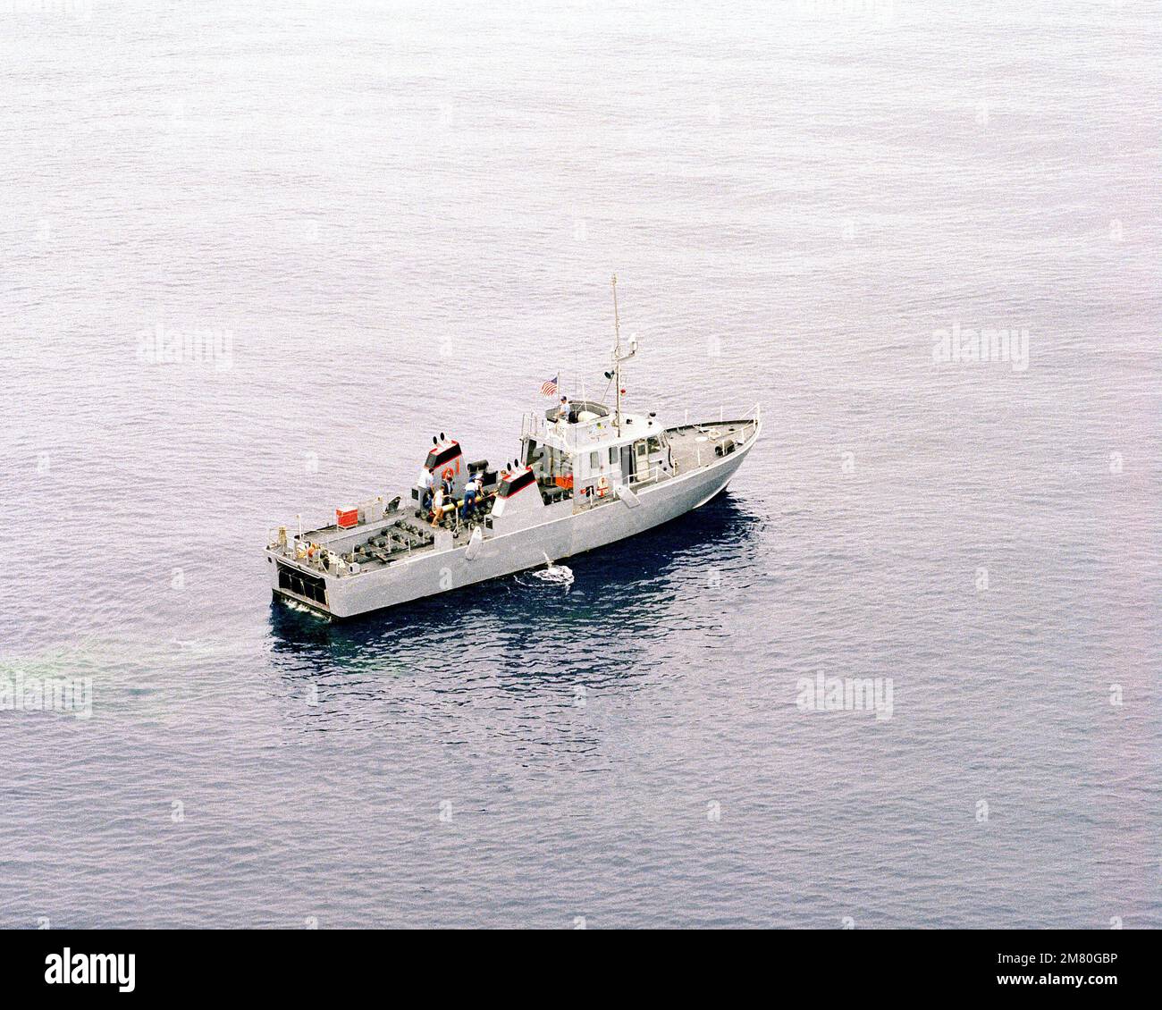 An aerial starboard quarter view of the torpedo retriever No. 7 (TR-7 ...