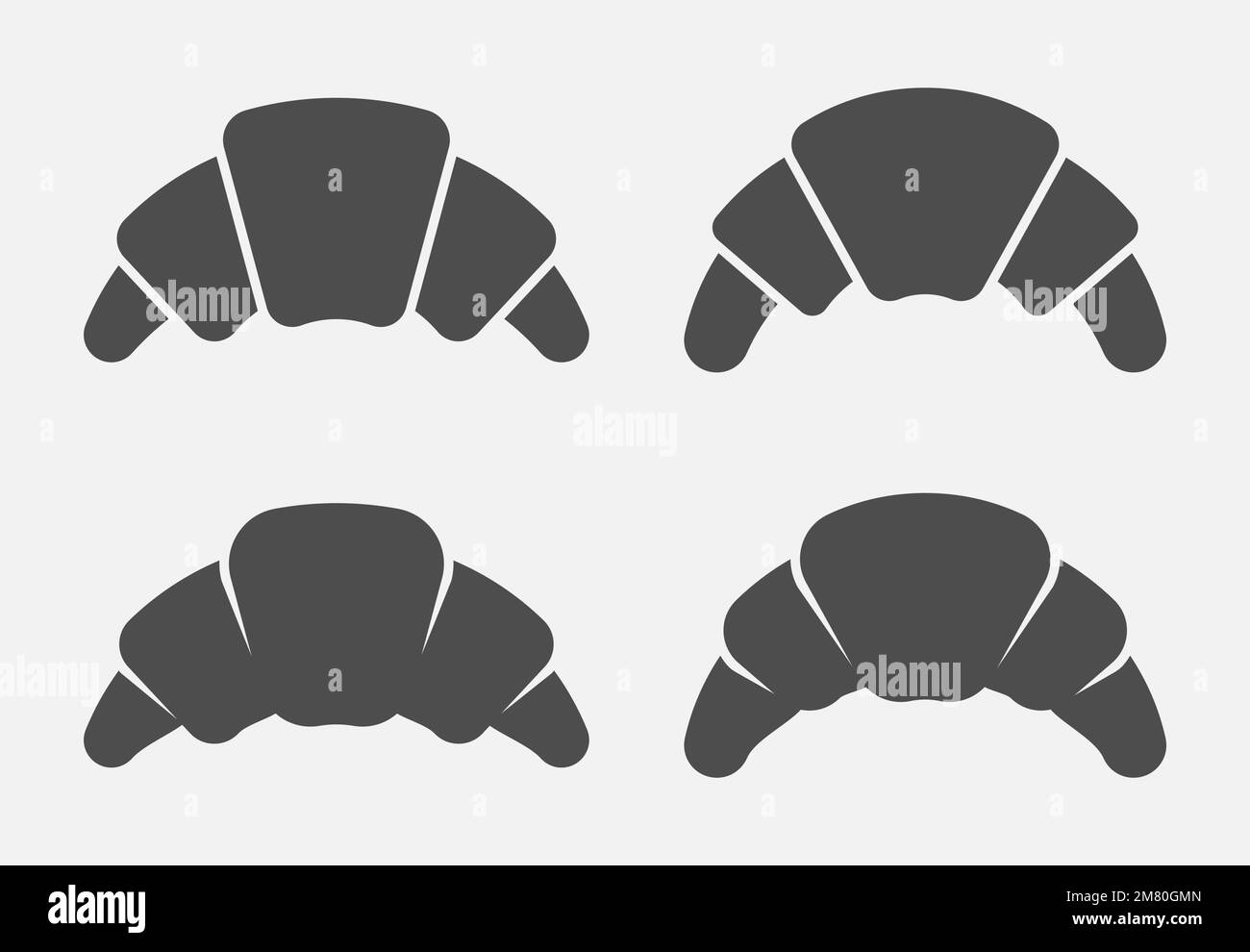 Set of Croissant icon. bakery croissant icon. Vector illustration. Eps ...