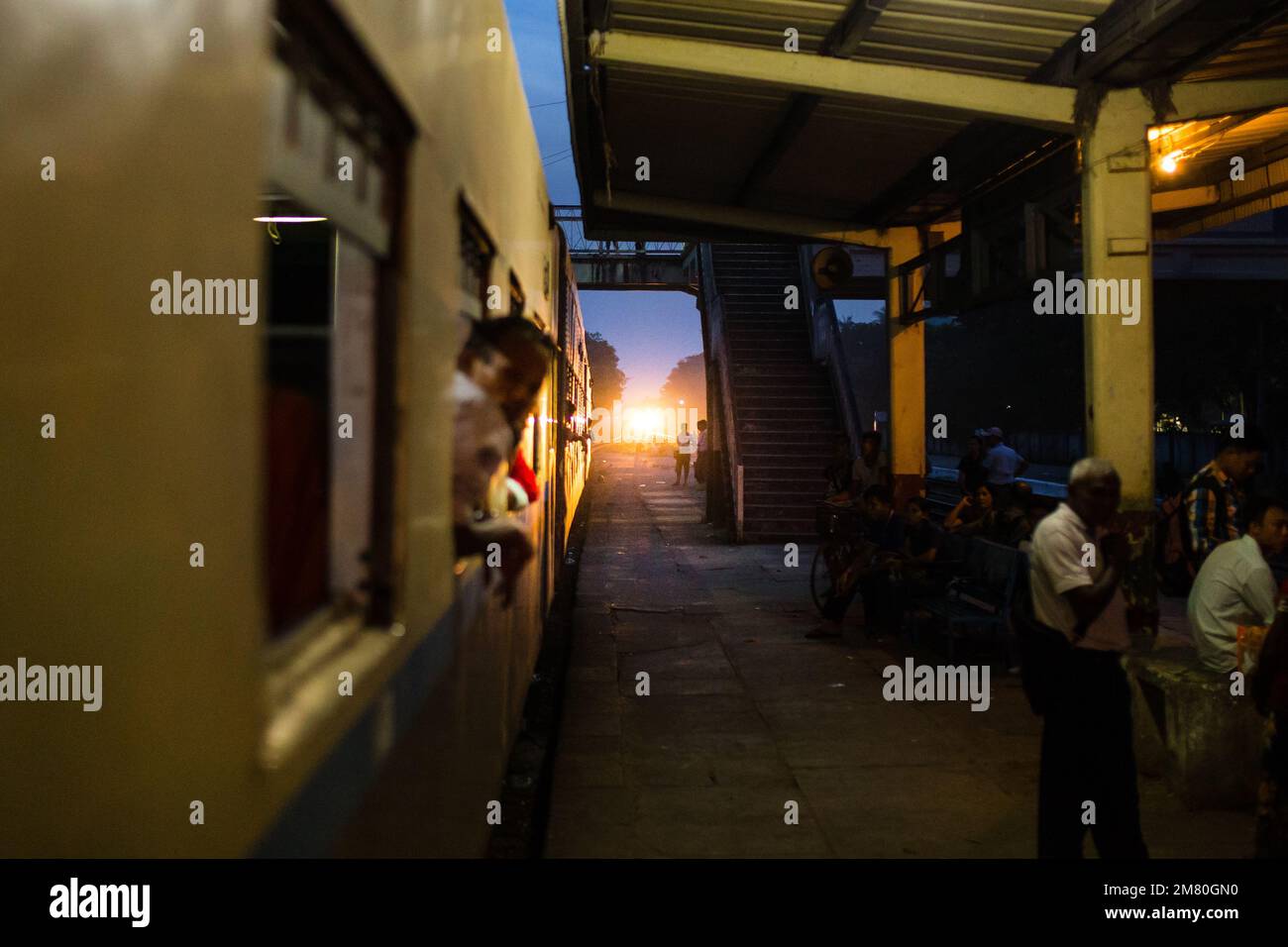 Myanmar night train hi-res stock photography and images - Alamy