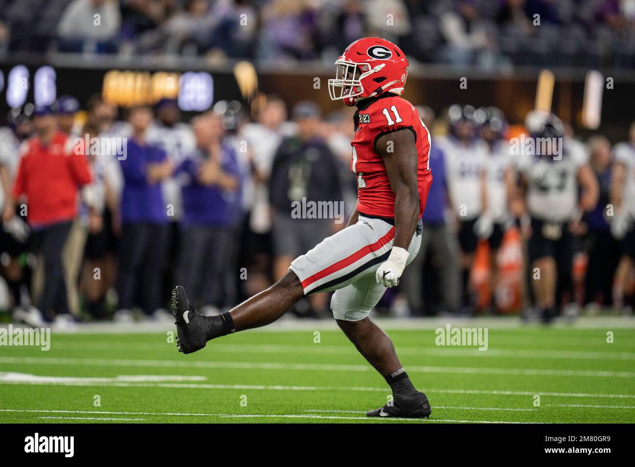 Georgia Bulldogs linebacker Jalon Walker (11) celebrates during the ...