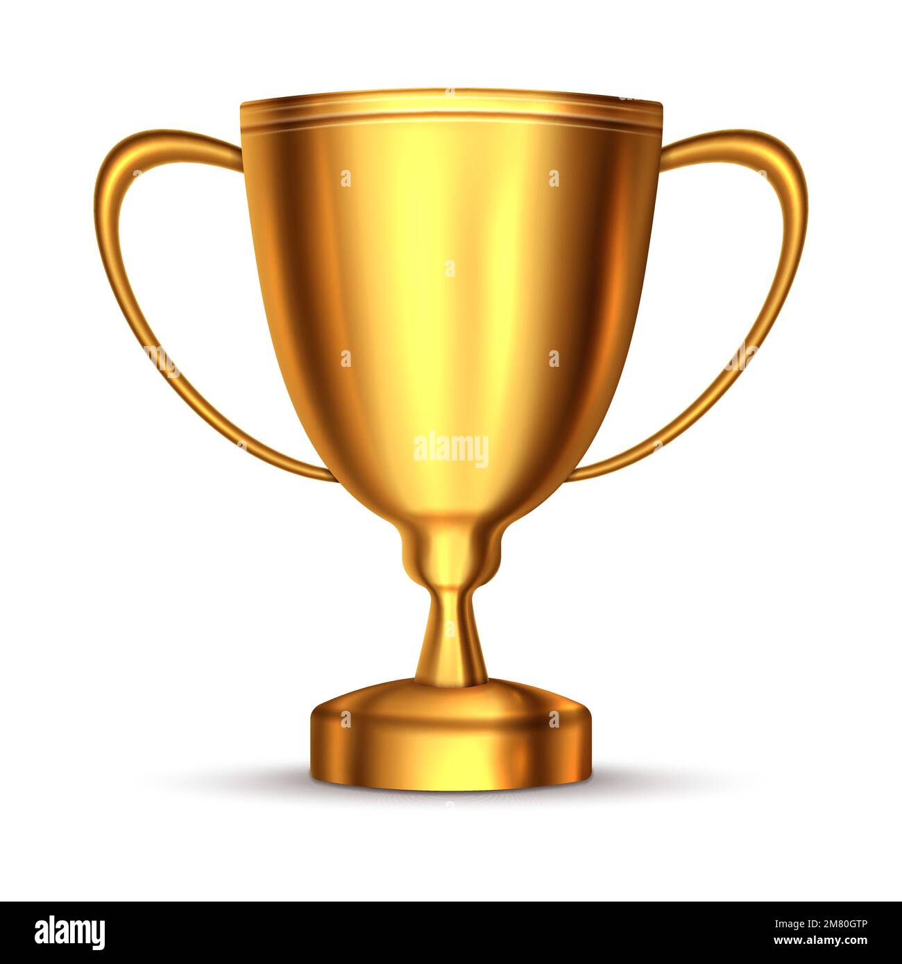 Realistick trophy cup. Champion trophy. Shiny golden cup. Sport award ...