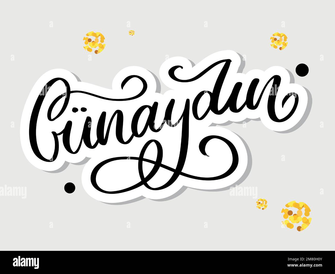 Good morning letter in abstract style on black background. Creative ...