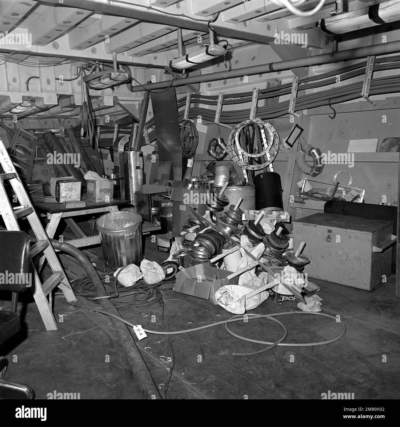 The tactical towed array sonar and bathythermograph room aboard the ...