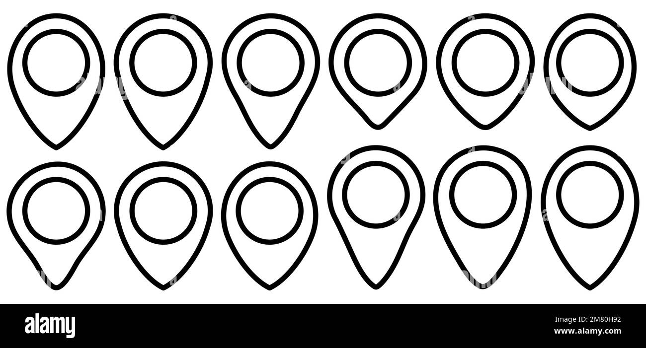 Set Of Map Pointer Location Symbols Web Location Point Icon Pointer Arrow Mark Vector