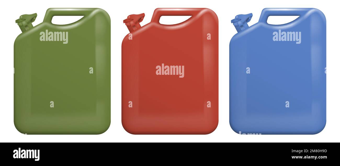 Set of colorful fuel canister. Vector illustration. Eps 10 Stock Vector ...
