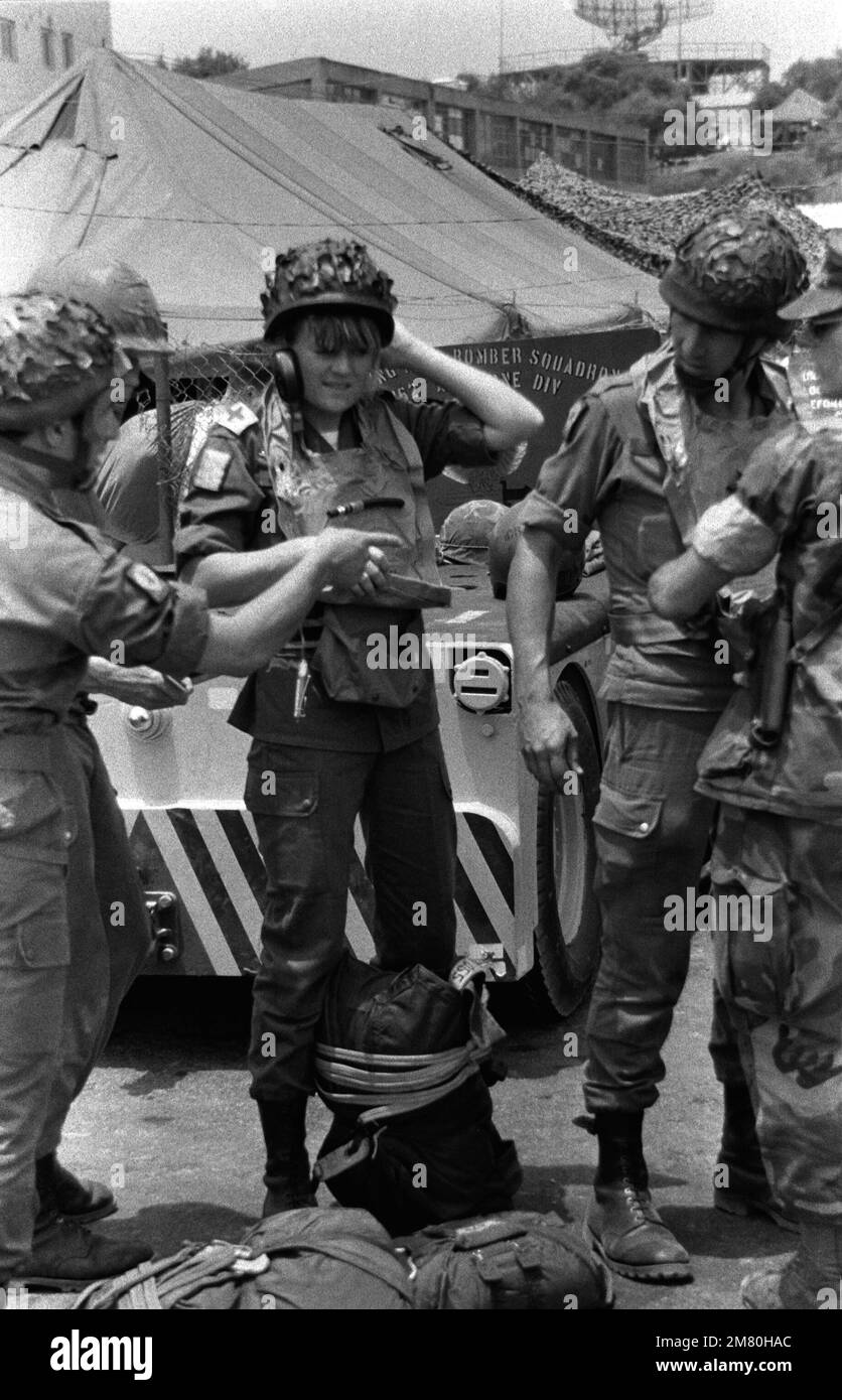 French soldiers prepare for a paratroop exercise during their ...