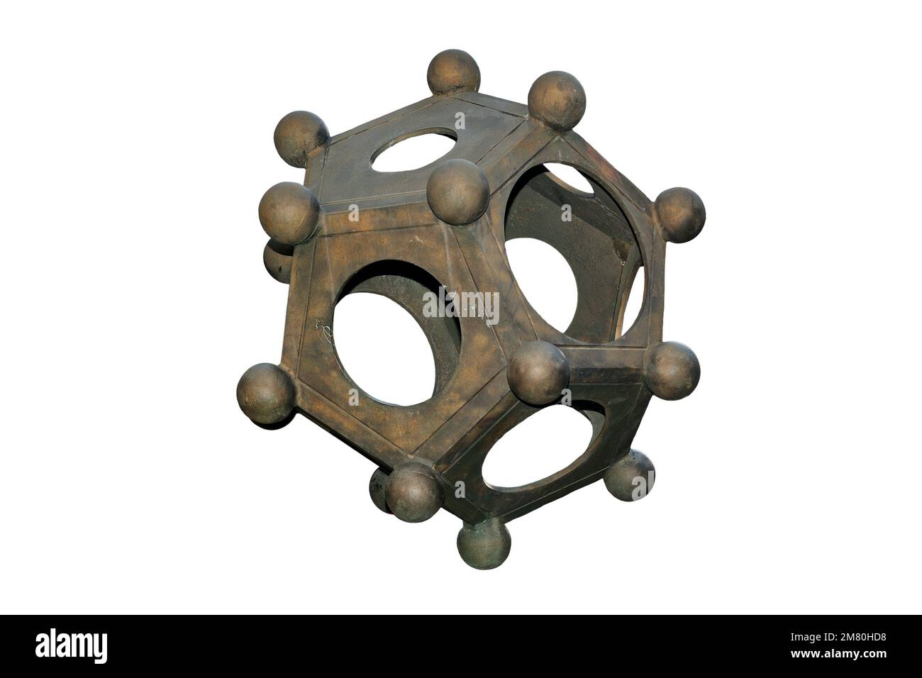 Replica of Roman dodecahedron, 1st–4th century hollow instrument with a ...