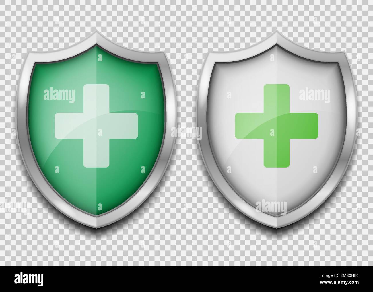 Medical health protection shield with cross. Healthcare medicine ...