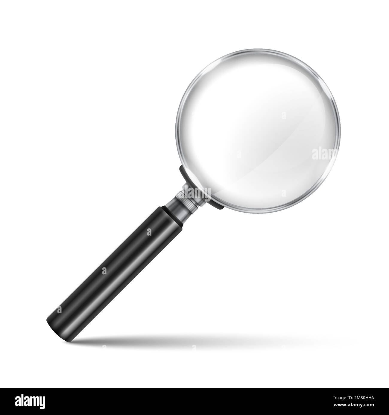 Magnifying glass isolated on white background. Vector illustration. Eps ...