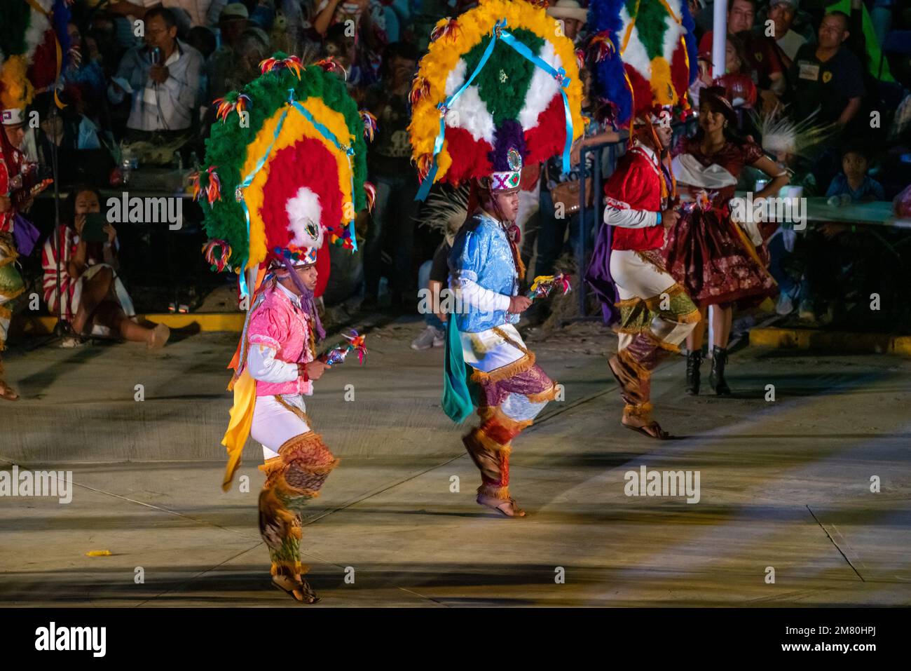 Dancers from San Migul perform the Danza la Pluma at the Guelaguetza in ...