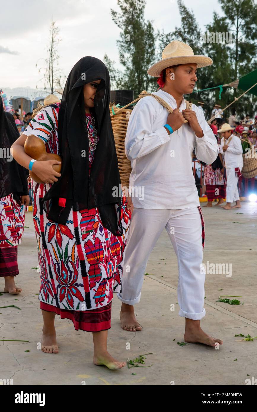 Dancers from Valle Nacional perform a traditional dance at the Guelaguetza in San Antonino ...