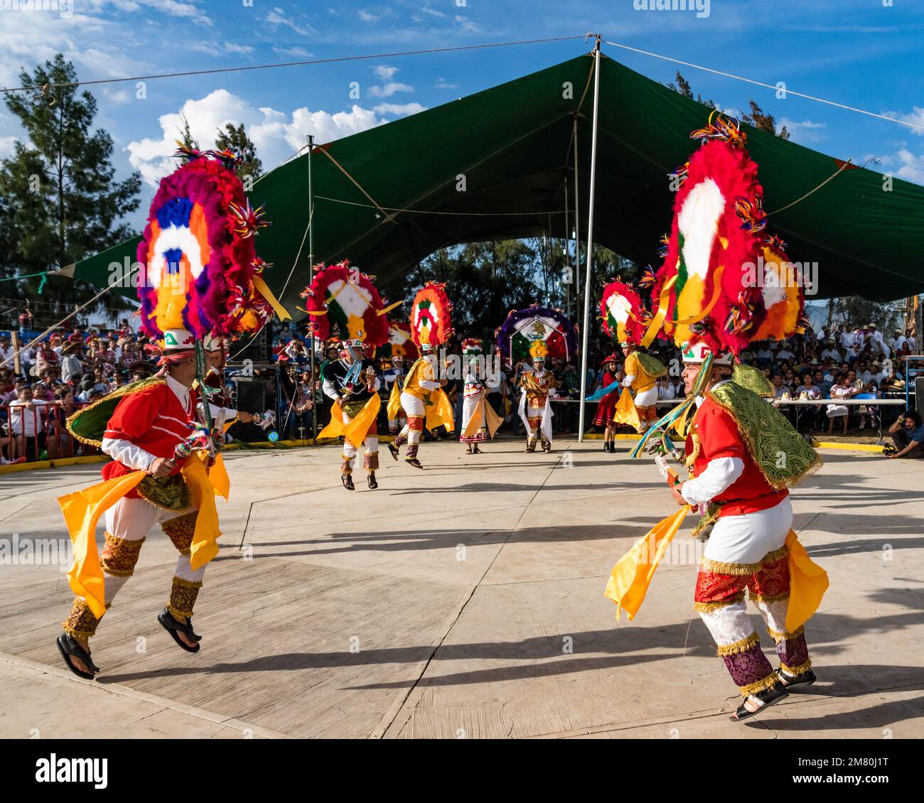 Dancers from Villa de Zaachila perform the Danza la Pluma at the ...