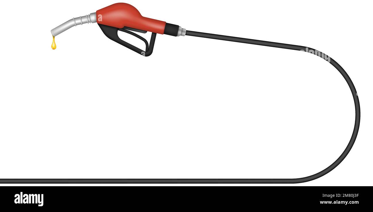Red fuel pump nozzle. Vector illustration. Eps 10 Stock Vector Image ...