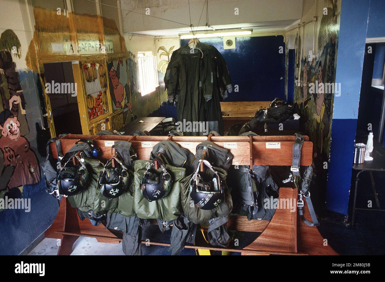 The life support equipment area inside the maintenance hangar. Base ...