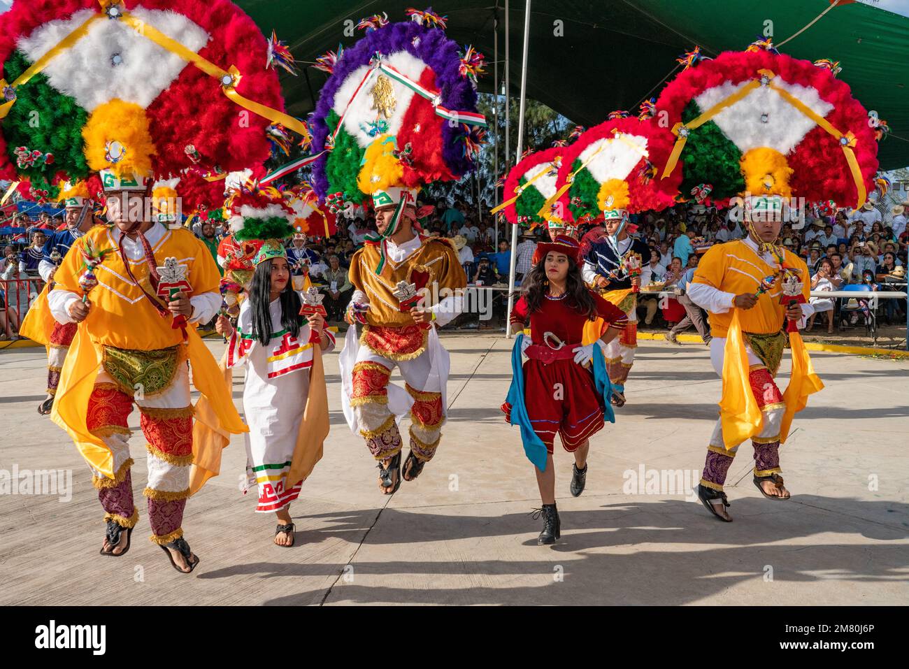 Dancers from Villa de Zaachila perform the Danza la Pluma at the ...