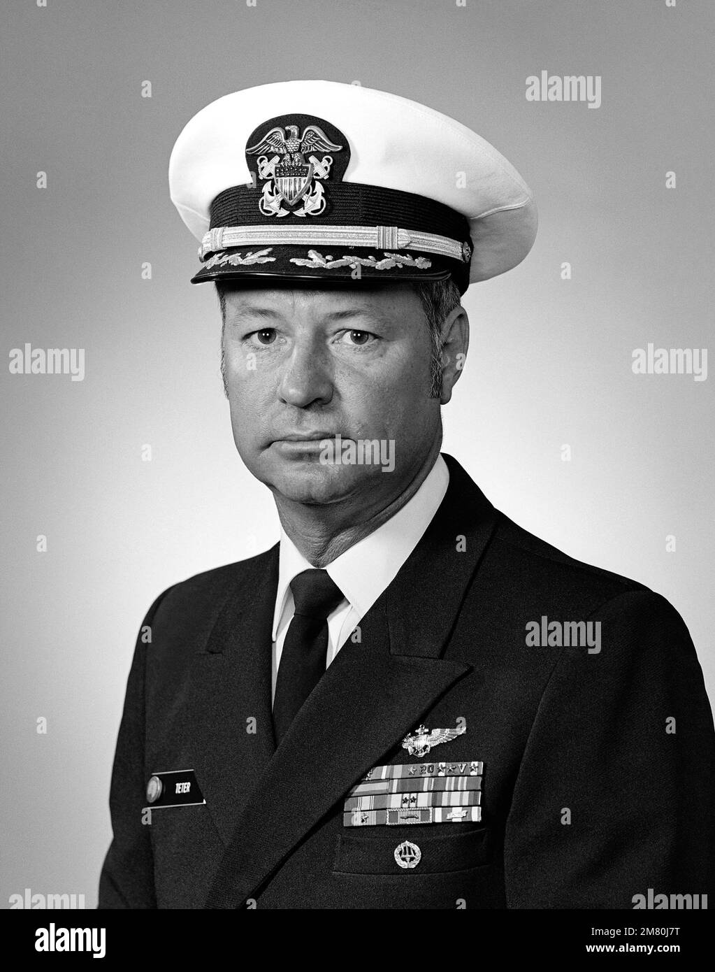 Captain Eugene V. Teter, USN (covered). Country: Unknown Stock Photo ...