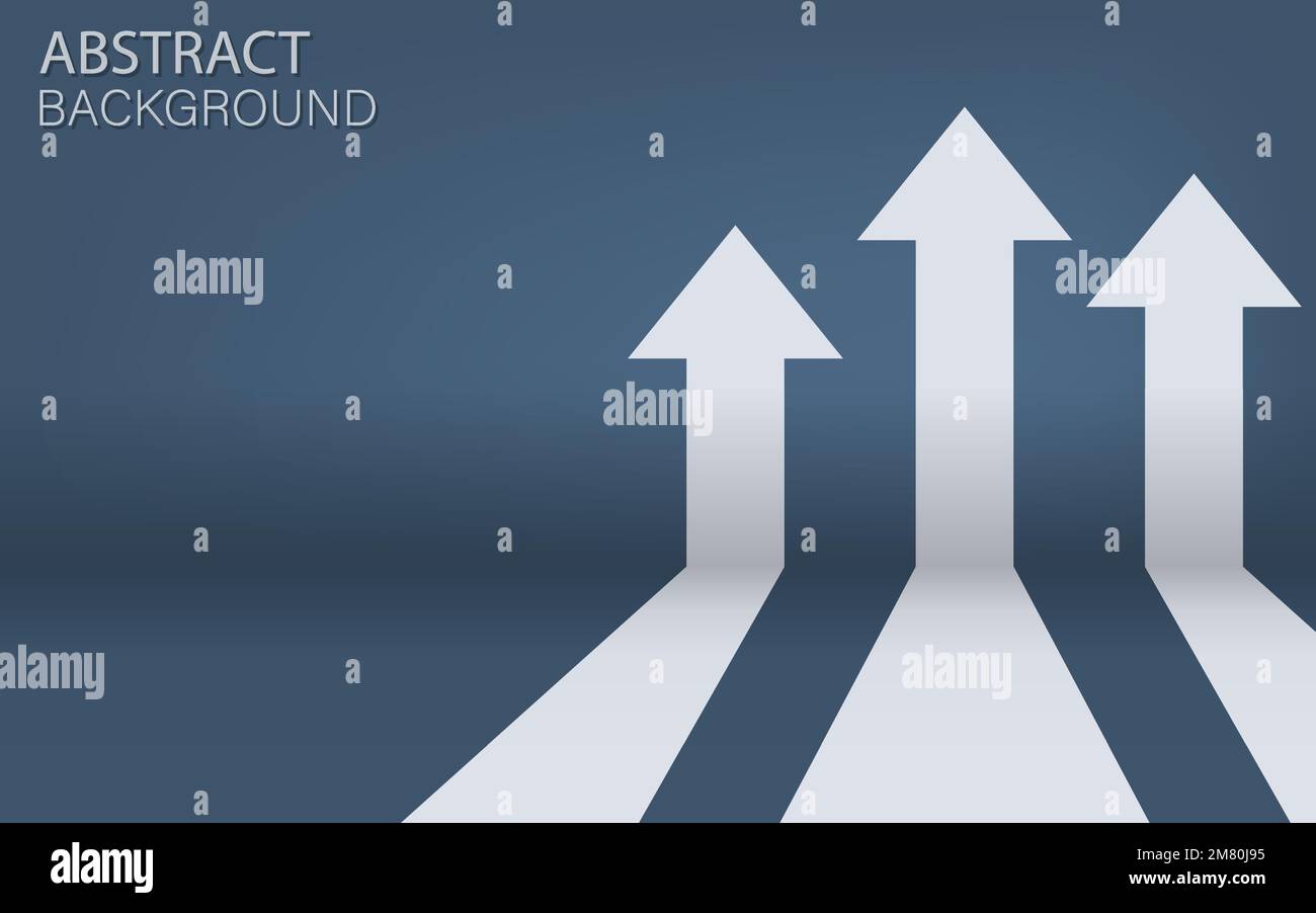 Arrow target direction concept to success. Finance growth vision ...