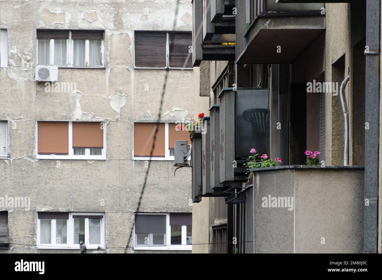 Windows of Belgrade, Serbia Stock Photo - Alamy