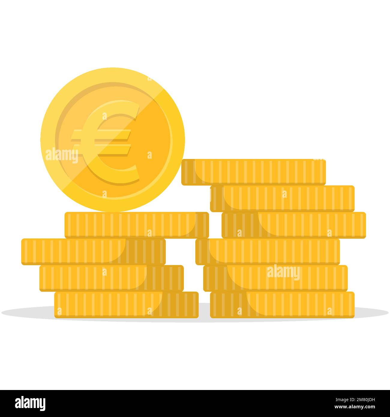 Stack of coins. Pile of gold coins. Golden penny cash pile, treasure ...