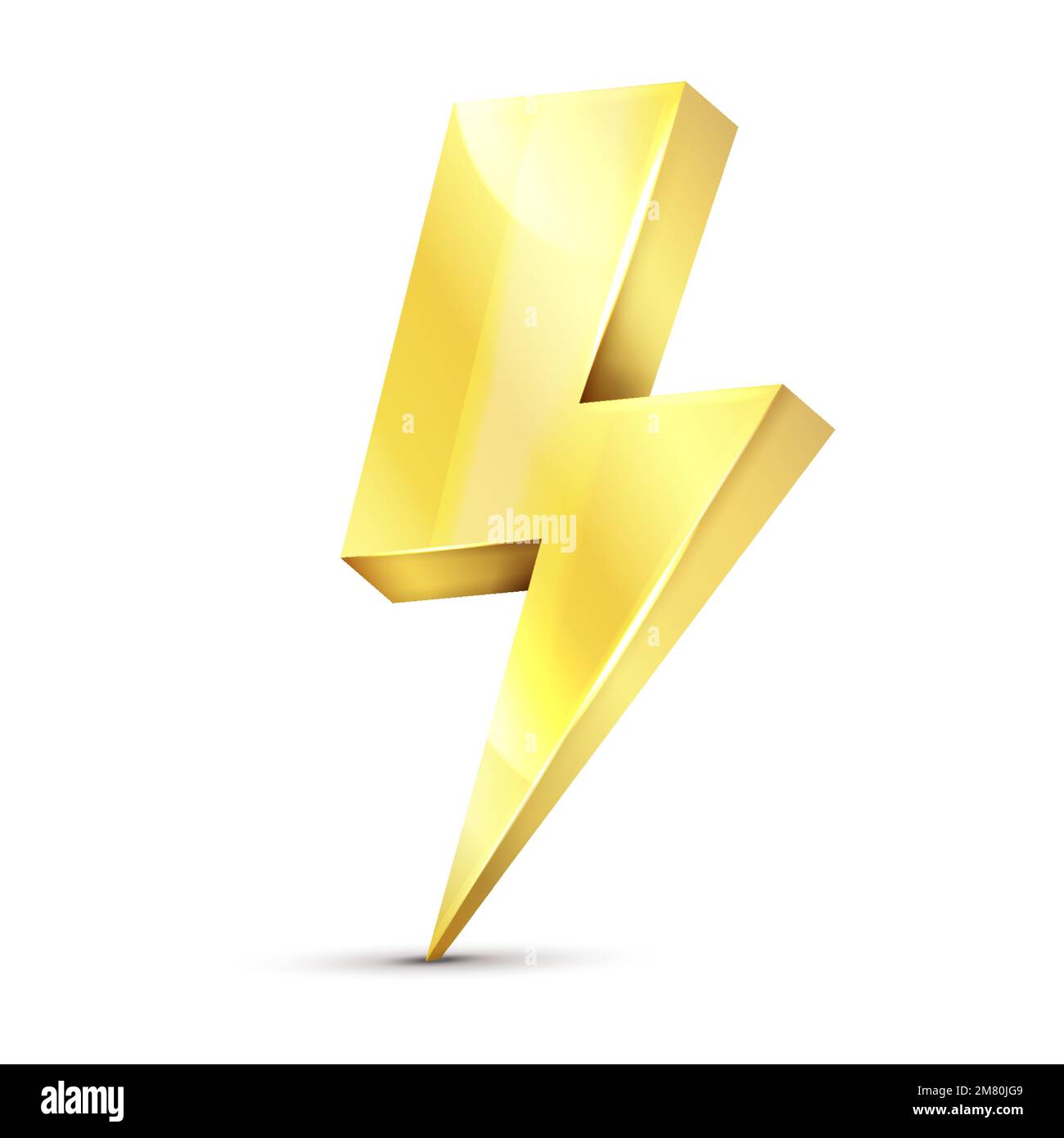Lightning symbol 3d golden sign Stock Vector Images - Alamy
