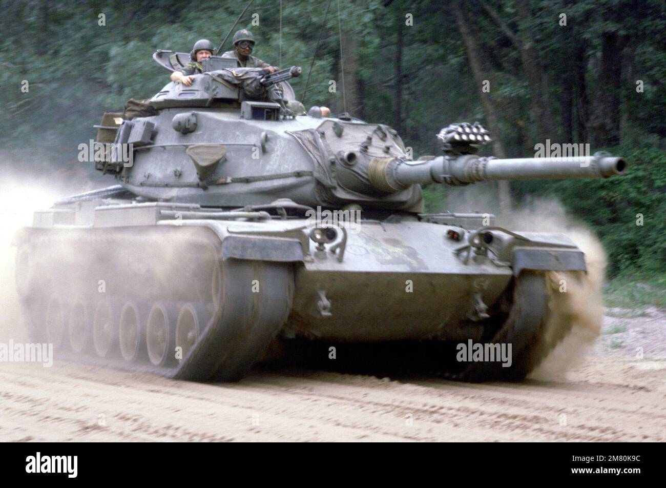 A MILES (Multiple Integrated Laser Engagement System) equipped M-60A3 ...